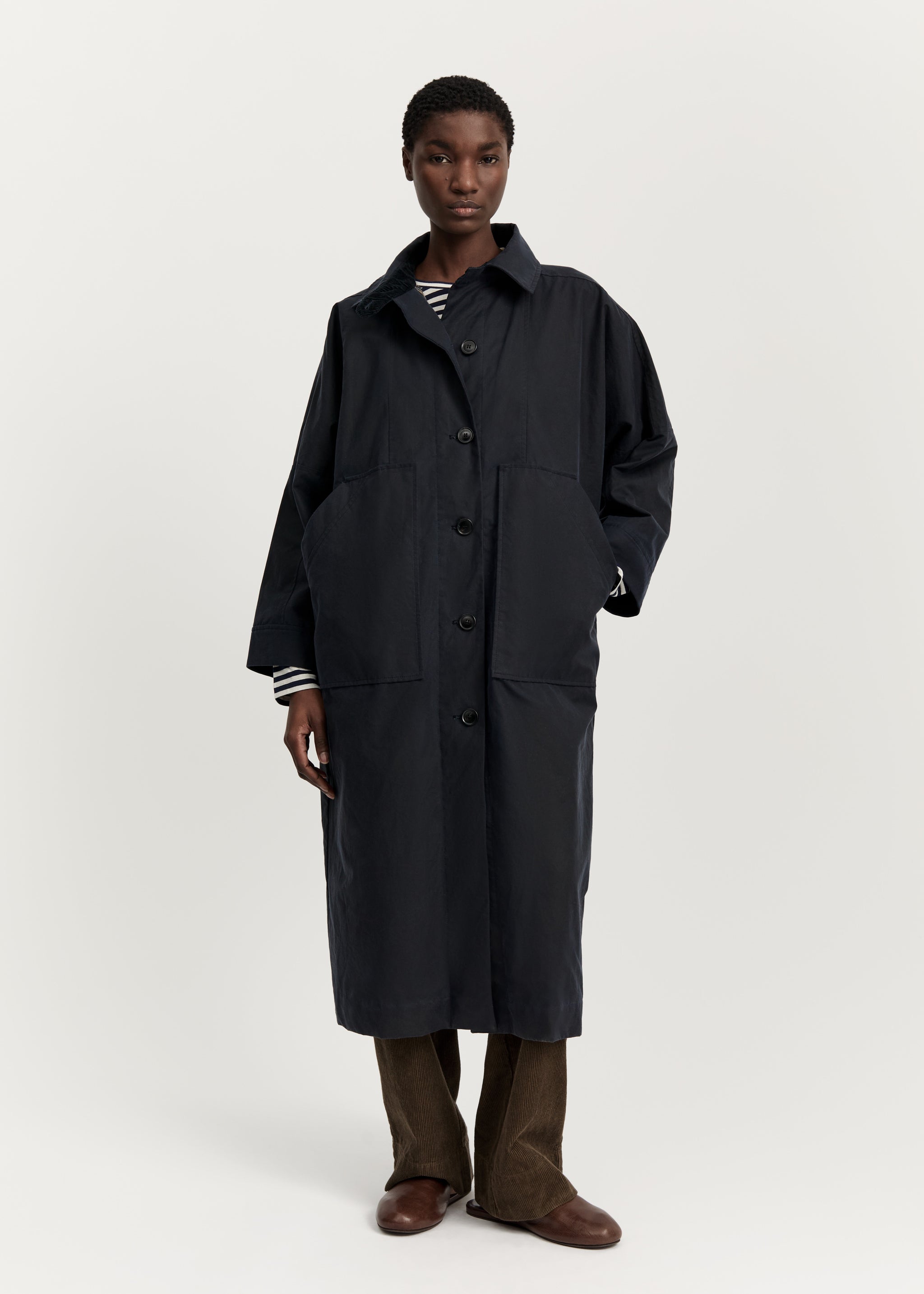 Jay coat – oilskin | Navy
